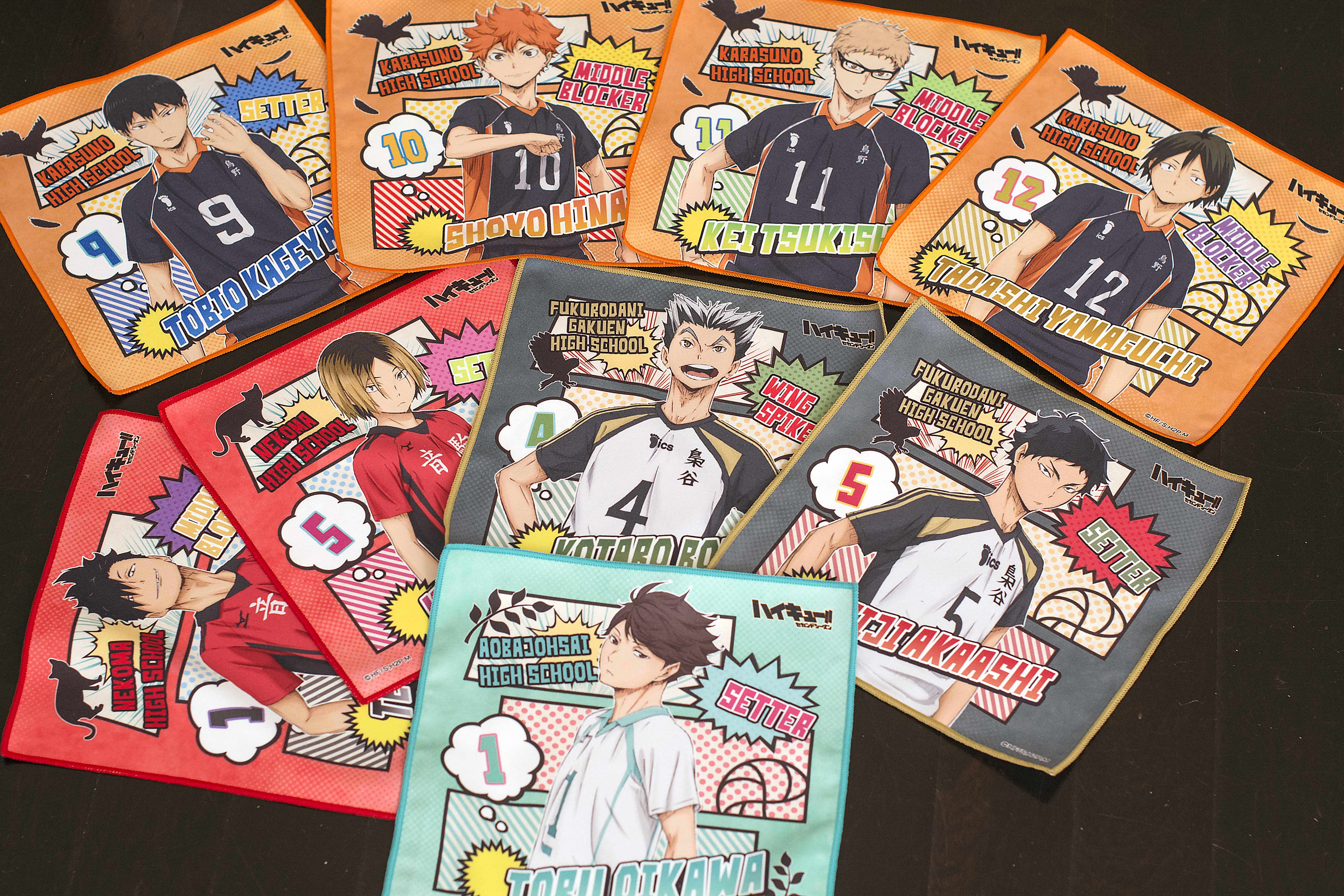Unboxing: merchandise ufficiale dall'anime Haikyuu!! - Mini-asciugamani ...