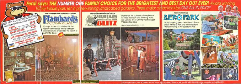 Flambards Theme Park: Vintage Flyer from season 1991