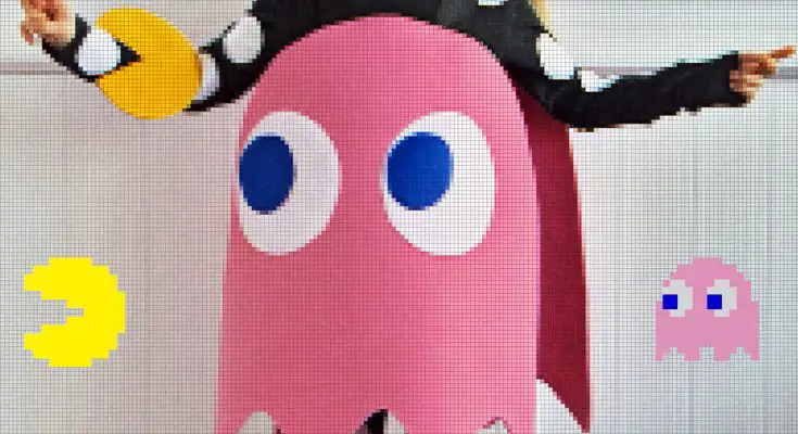DIY costume Pinky ghost from Pac-Man cosplay tutorial